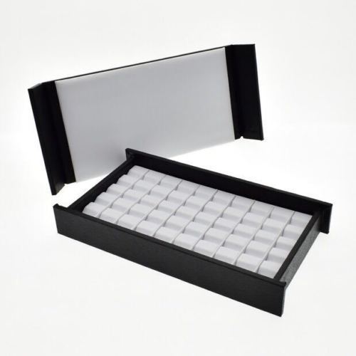 Jewelry stone Display Box Grove Box 50 grove box With Magnet Lid | eBay