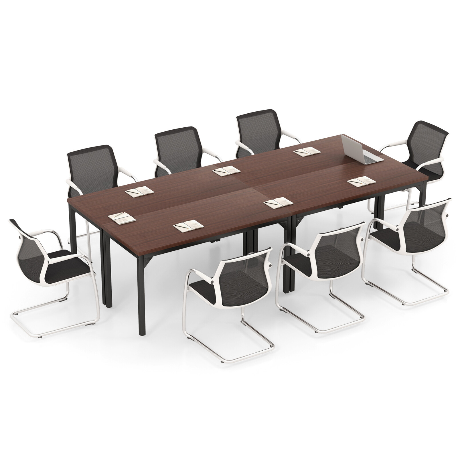 Set of 4 55" Conference Table Office Computer Study Desk Metal Base ...
