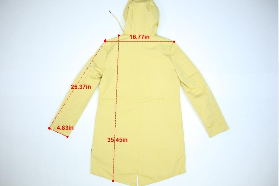 Noize Sibi Medium Raincoat Flax Yellow Full Zip Hooded Rain Jacket ...
