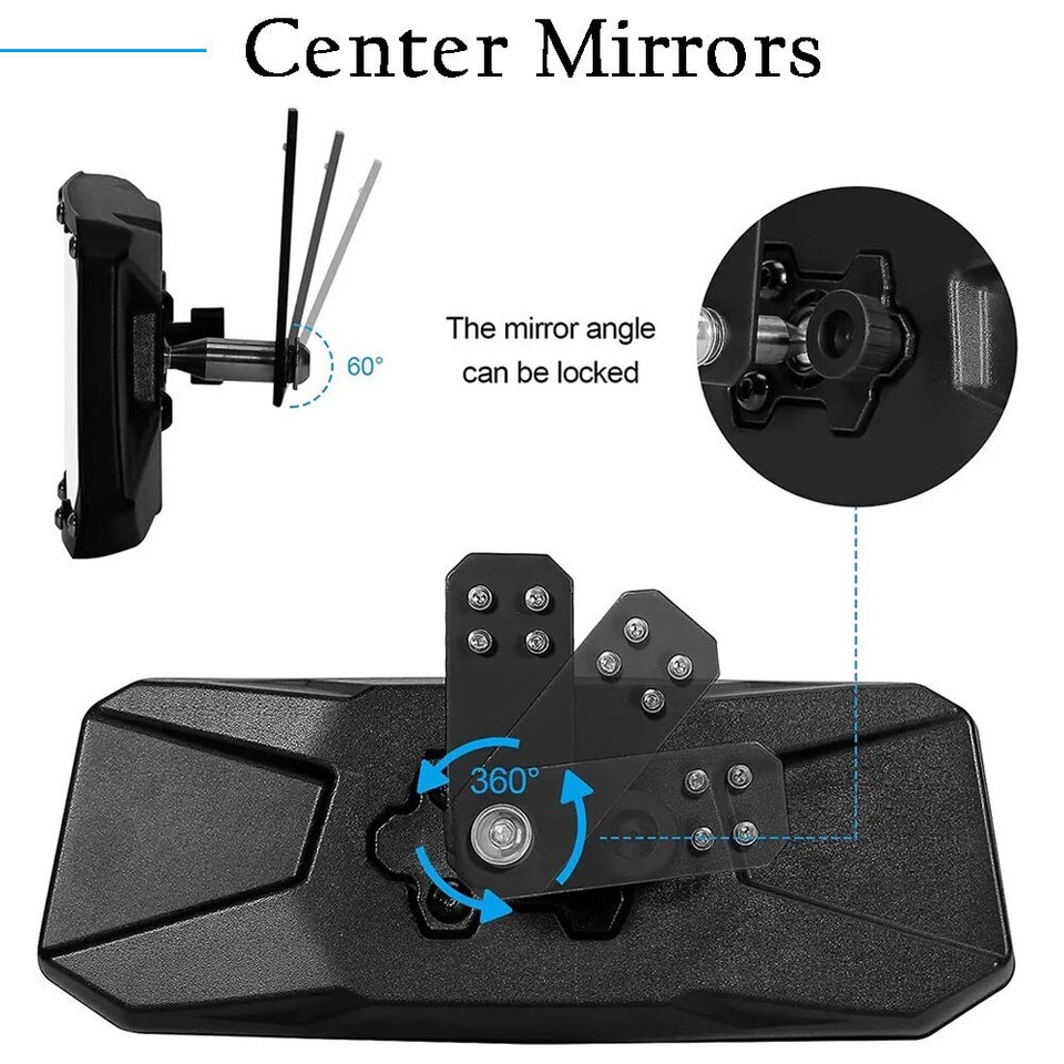 Ranger Side Rear View And Center Mirrors For Polaris Ranger 500 570 2017-2021 | eBay