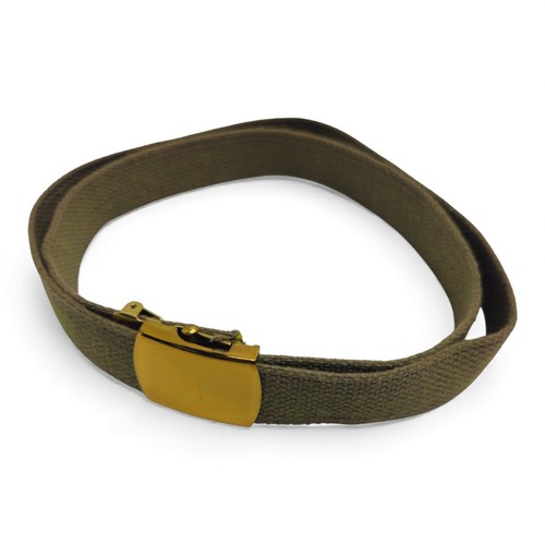 Domar Military Web Belt Vietnam Era Green Brass Buckle 46 Inch Vintage ...