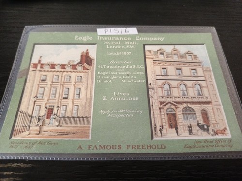 Eagle Insurance Company, London, Advertising Postcard (P1516) | eBay UK