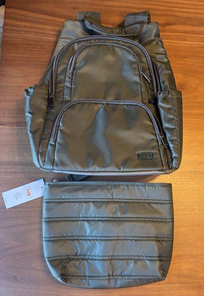 Lug Hatchback Backpack Olive Green Convertible Straps Travel Bag School ...