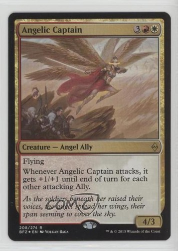 2015 Magic: The Gathering - Battle For Zendikar Foil Angelic Captain ...