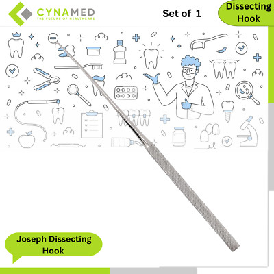 Cynamed Premium Stainless Steel Joseph Dissecting Hook w/Comfortable ...
