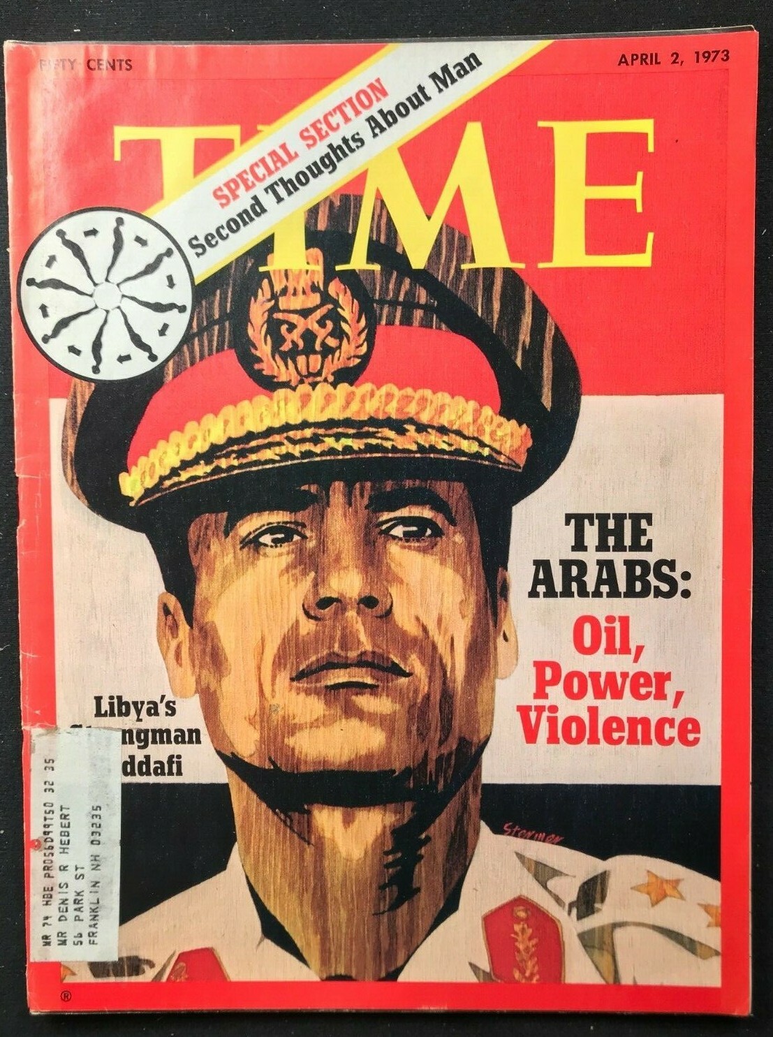 TIME Magazine Apr 2 1973 - LIBYA'S GADDAFI / Watergate / Chicago's ...