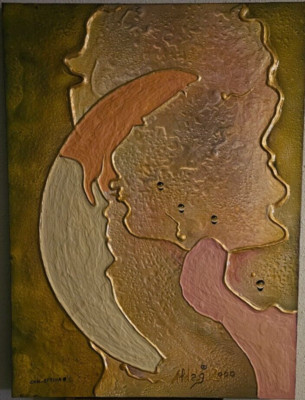 Rare Acrylic Painting Conception #4 40" x 30" Gallery Quality Unframed ...