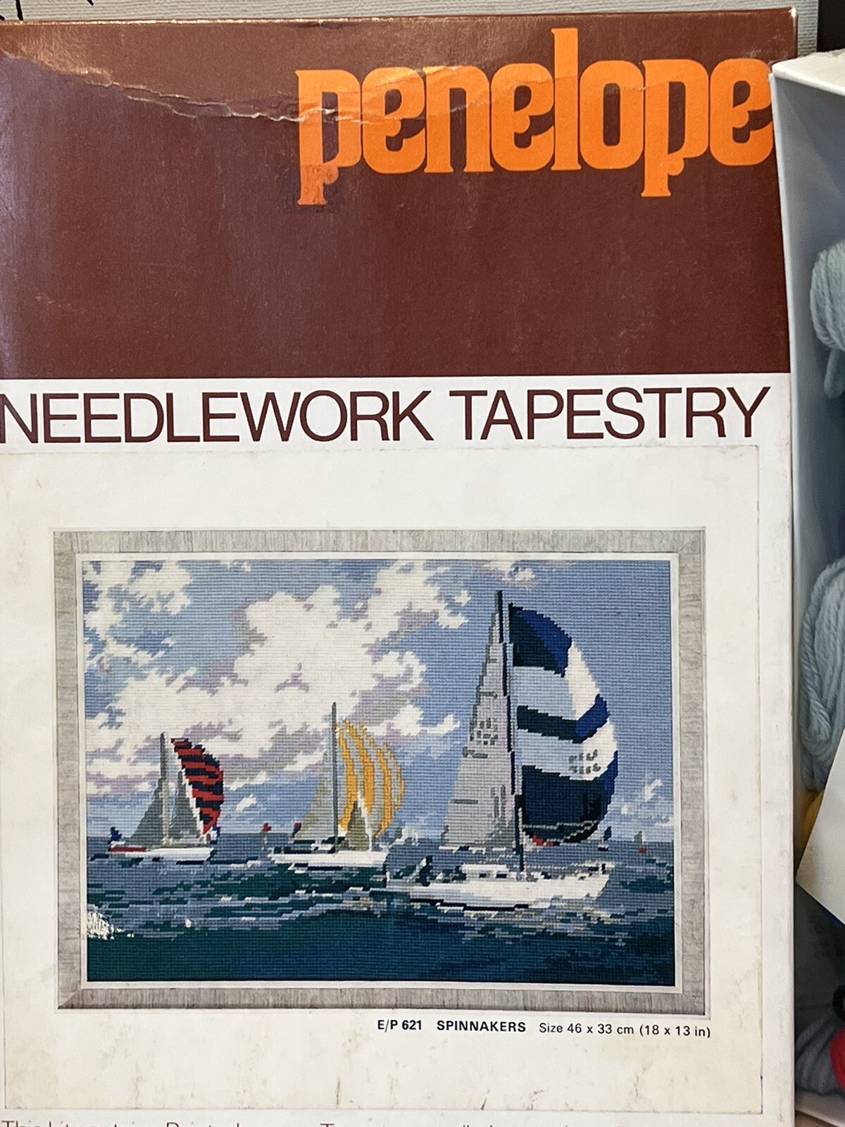 HTF VTGE Penelope Needlework Tapestry Kit IN BOX E/P 621 “Spinnakers ...