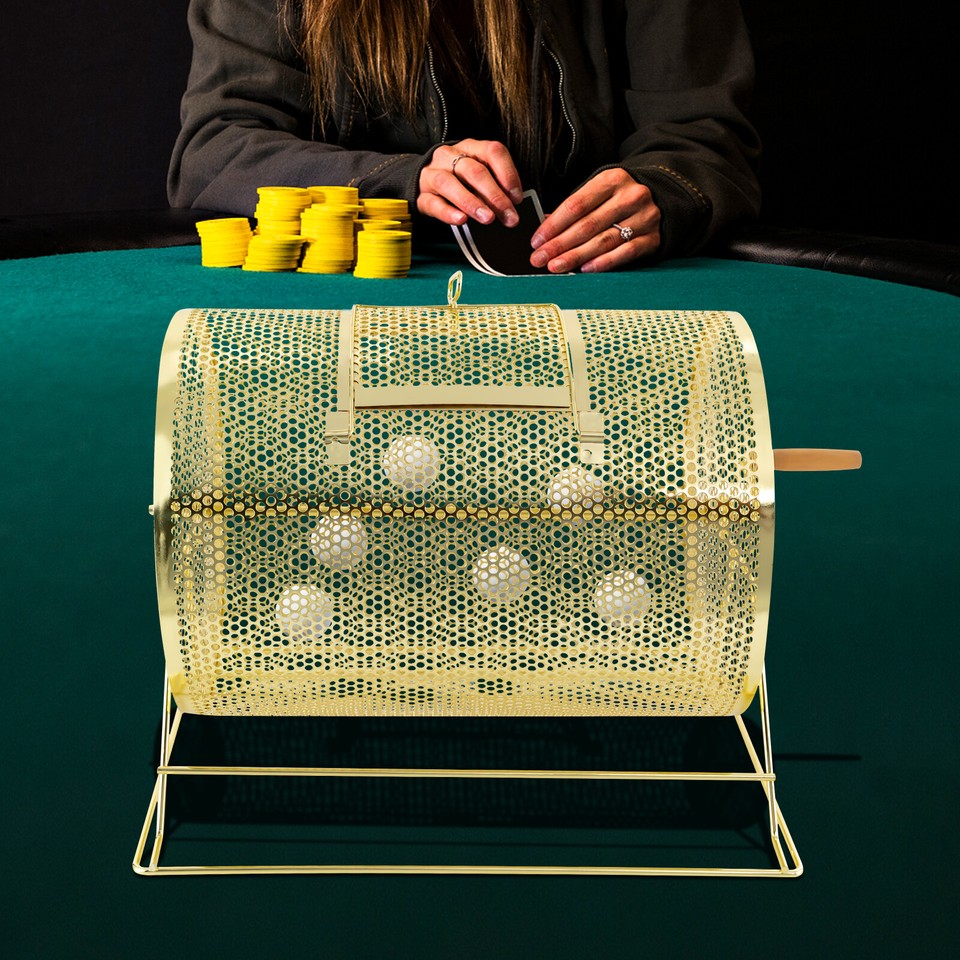 Raffle Drum Lottery Spinning Drawing Raffle Ticket Spinner Wooden ...