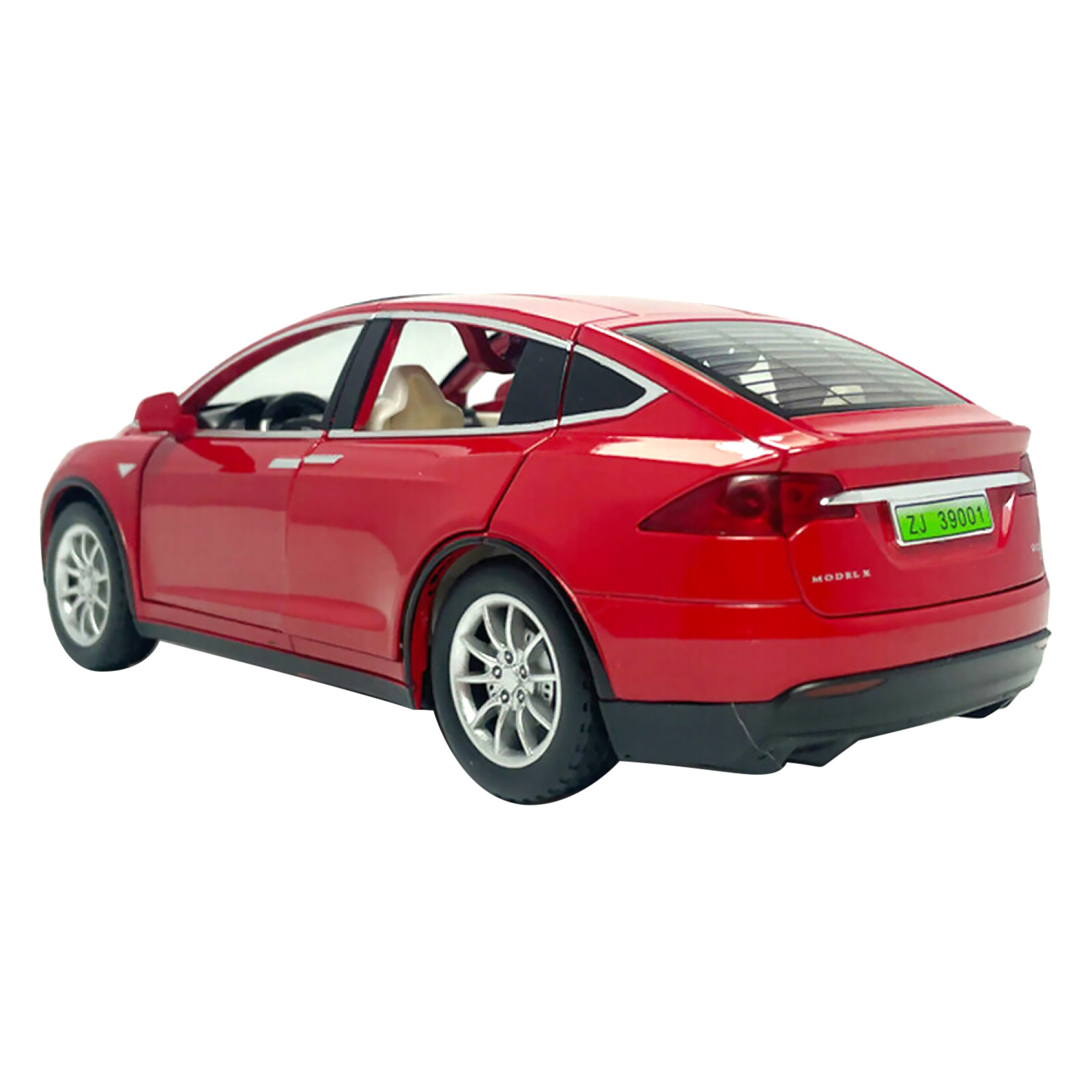 Red Sound&Light 1/24 Diecast Model Car Vehicle Gifts For Tesla Model X ...