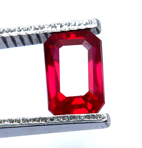 Natural Mozambique Red Ruby 3.00 Ct Emerald Cut Loose Certified Faceted ...