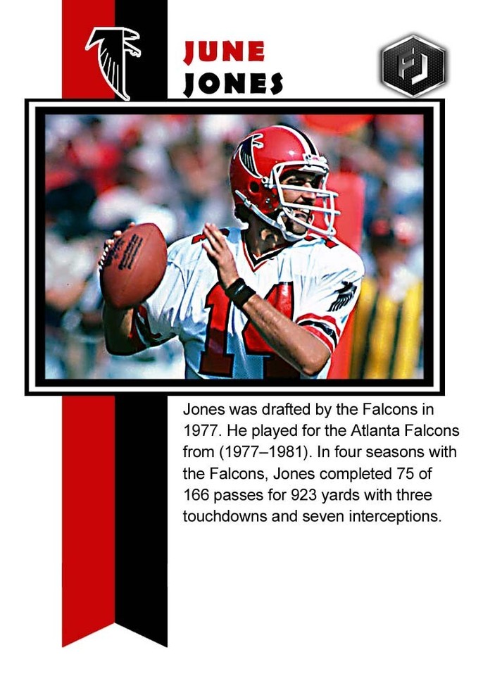 ACEO JUNE JONES ATLANTA FALCONS CUSTOM HAND MADE ART CARD | eBay