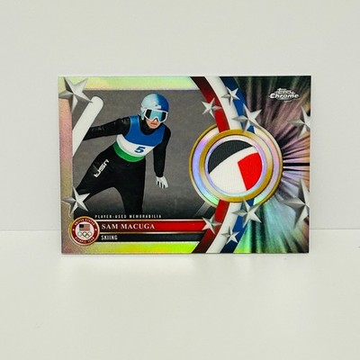 2026 Topps Chrome Winter Olympics SAM MACUGA Relic PATCH Memorabilia ...