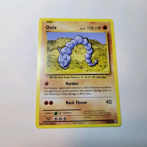 Onix 61/108 Pokémon Trading Card Game TCG XY Evolutions Card 2016 NM/LP ...