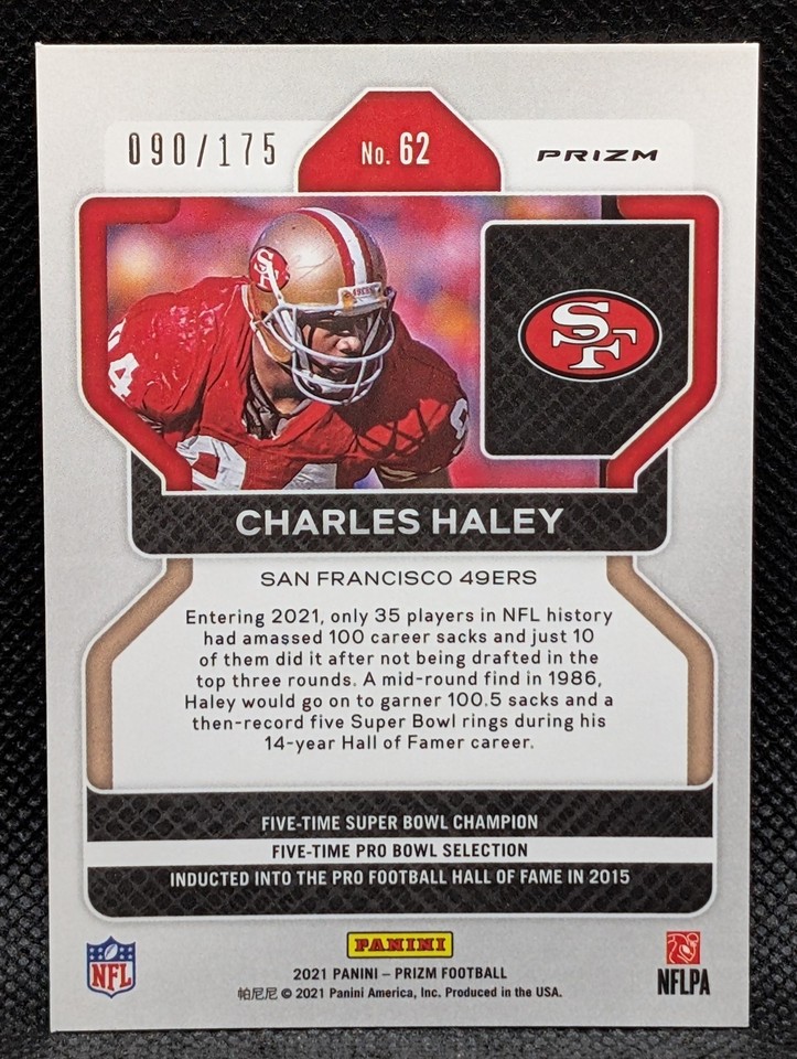 2021 Panini Prizm #62 Charles Haley Hyper /175 - San Francisco 49ers | eBay