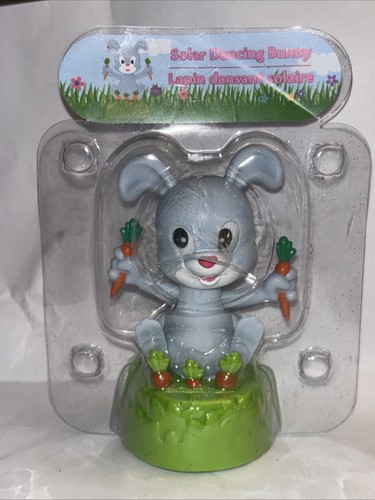 Solar Powered Dancing Easter Bunny Rabbit Toy Bobblehead Blue | eBay ...
