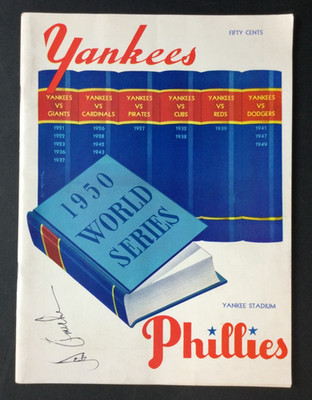 1950 World Series NY Yankees Vs. Philadelphia Phillies MLB Program ...