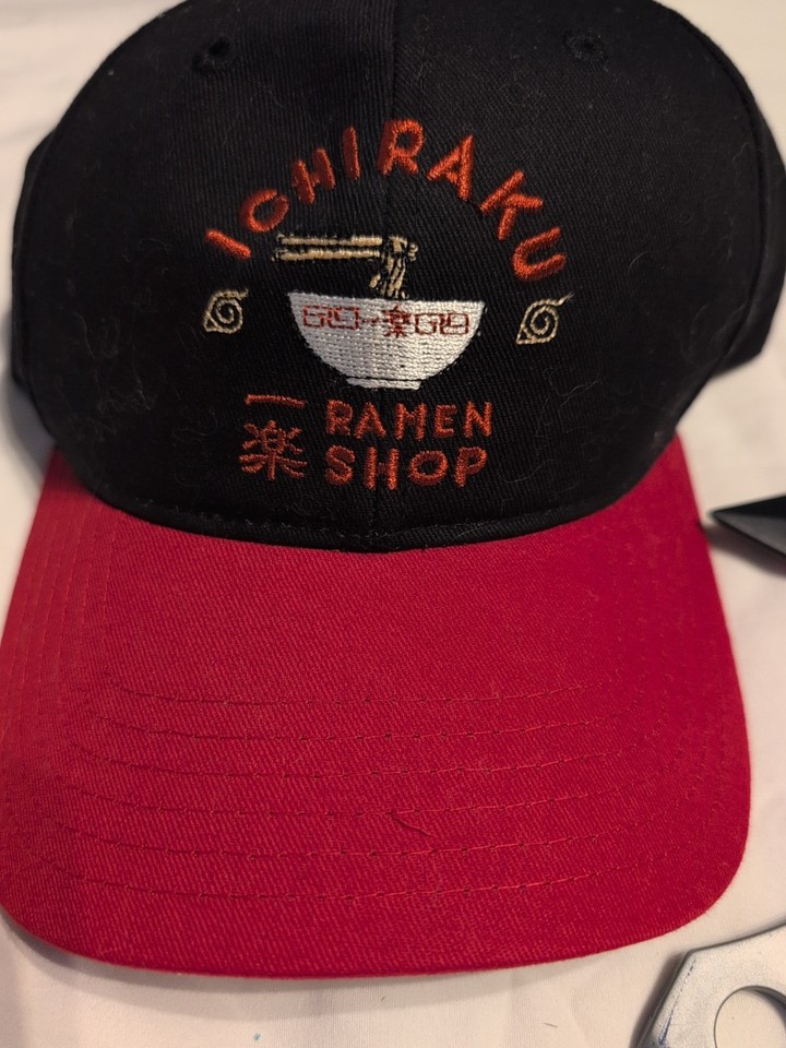Naruto Ichiraku It's Ramen Shop Baseball Hat NWT & Toy Blade Of Charak ...