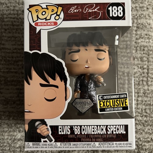 Funko Pop! Diamond Elvis '68 Comeback Special #188 Diamond NEW Presley ...