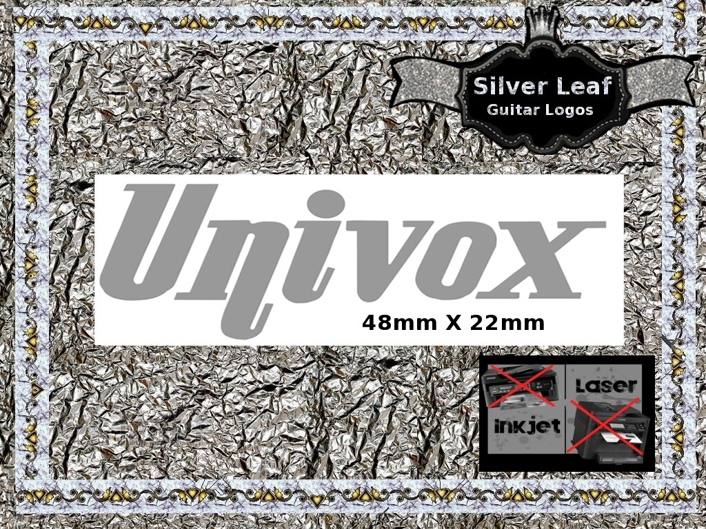 Univox Guitar Headstock Decal Restoration Waterslide Logo 157s | eBay