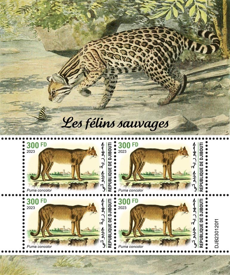 Wild Cats MNH Stamps 2023 Djibouti 4 M/S Collection | eBay