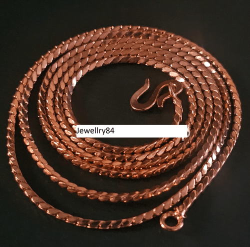 100 % Pure Copper Chain necklace Pure Copper Wheat chain jewelry Chain ...