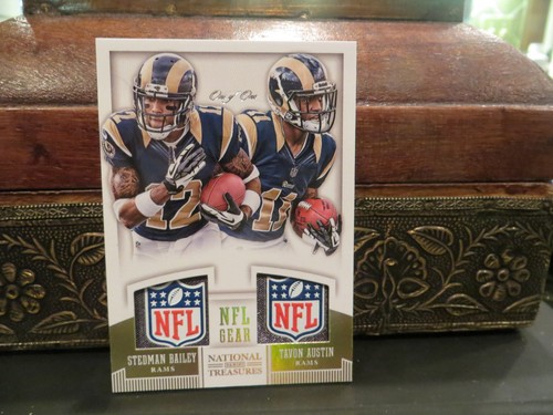 National Treasures NFL Gear Rookie Rams Stedman Bailey Tavon Austin 1/1 ...