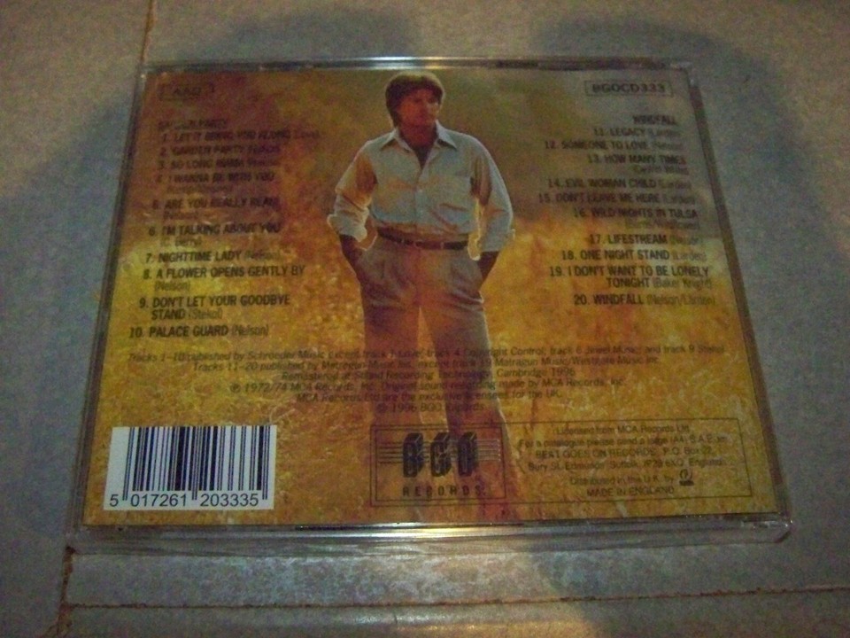 RICK NELSON AND THE STONE CANYON BAND "GARDEN PARTY/WINDFALL U.K ...