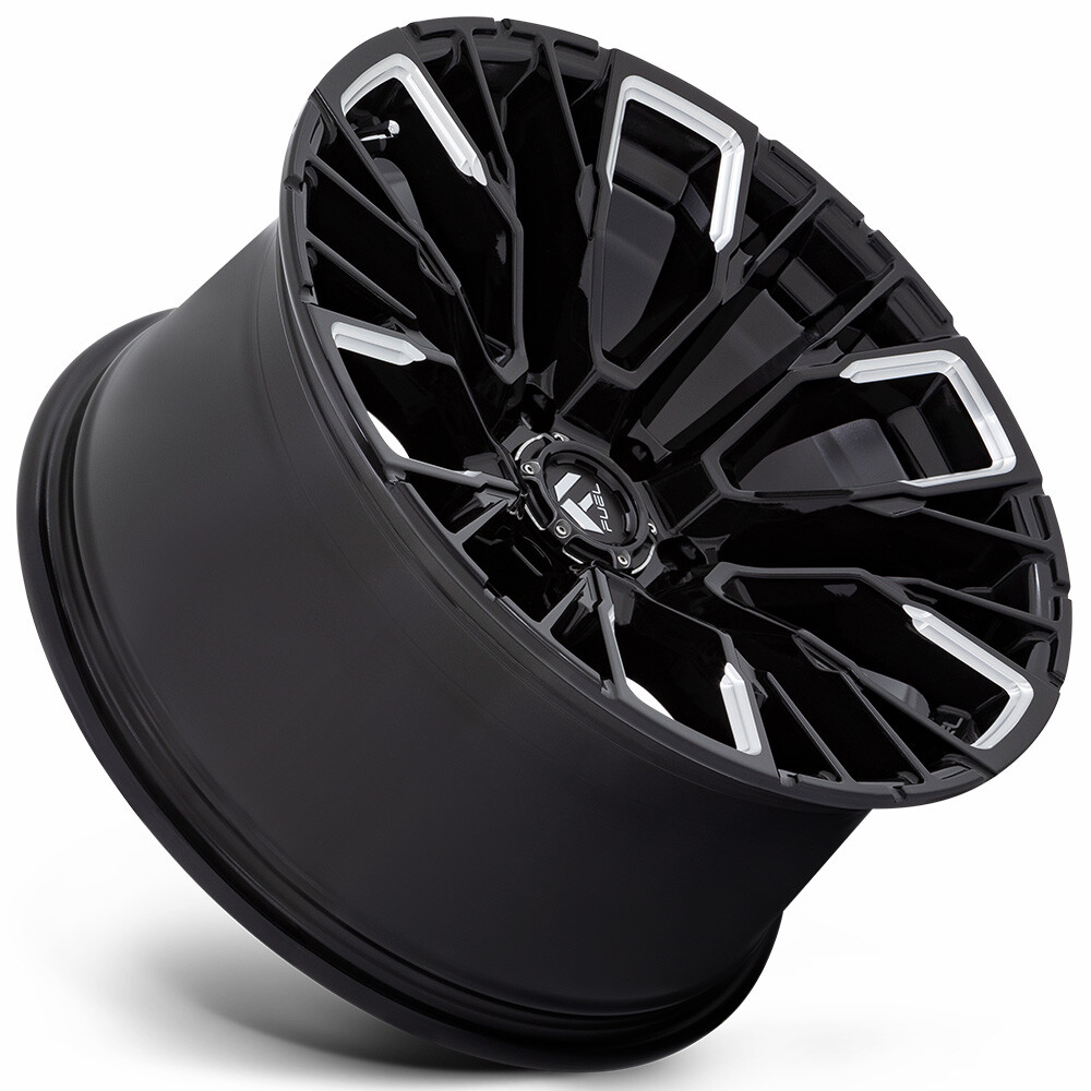17 20 22" Fuel Wheels D849 Rebar 6 Gloss Black Milled Off-Road Rims ...