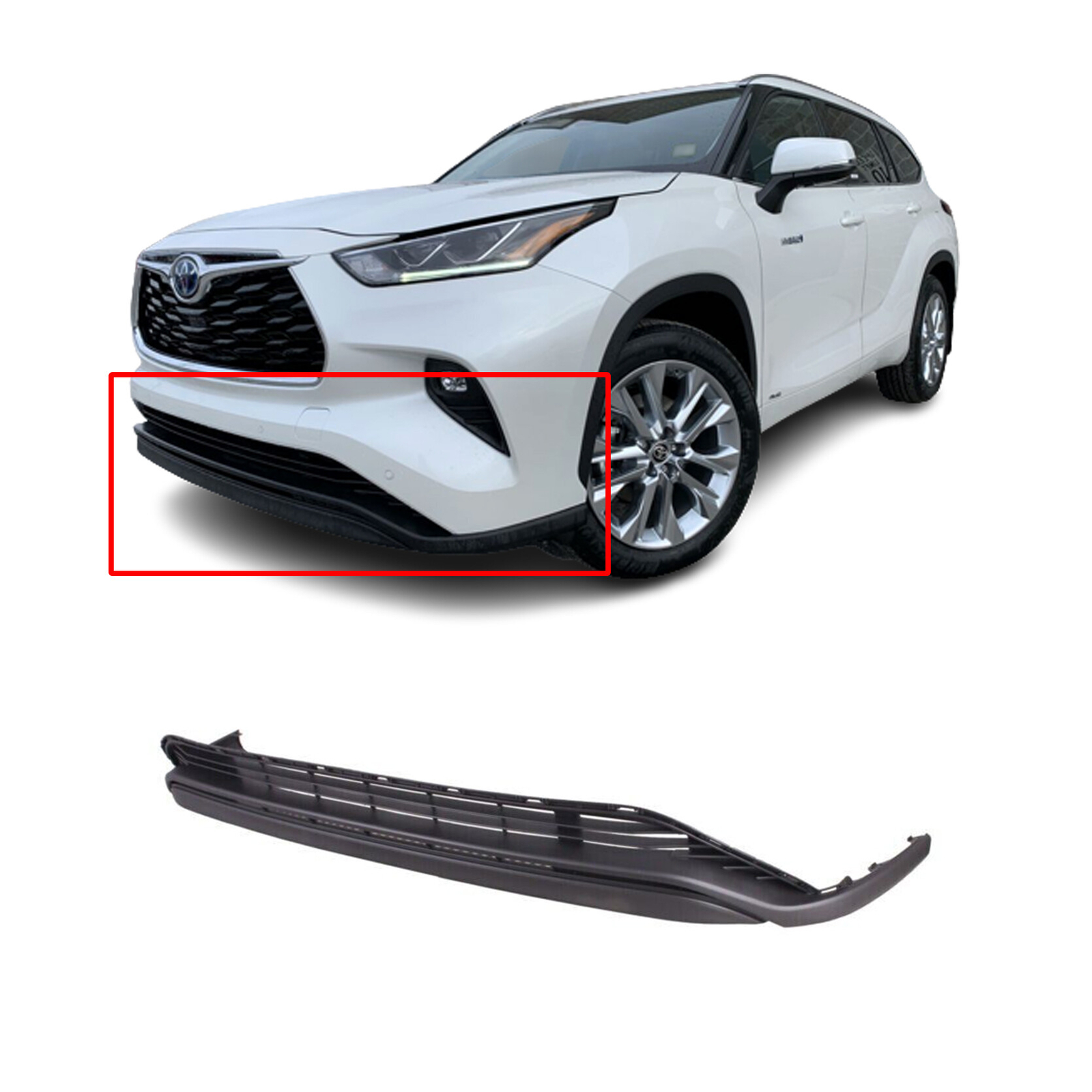 Front Lower Bumper Cover For 2020-2021 Toyota Highlander Primed ...