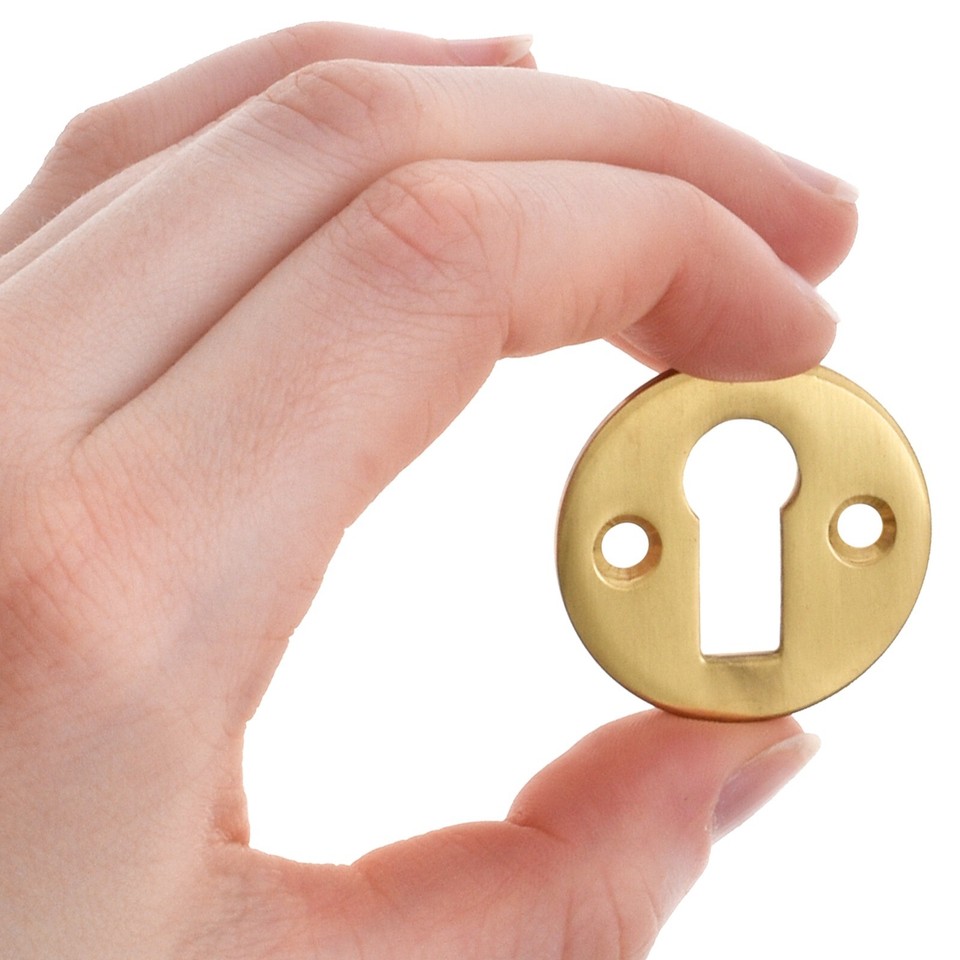 KEY HOLE COVERS Escutcheon Plate Keyhole Lock Silver/Gold QUALITY DOOR ...