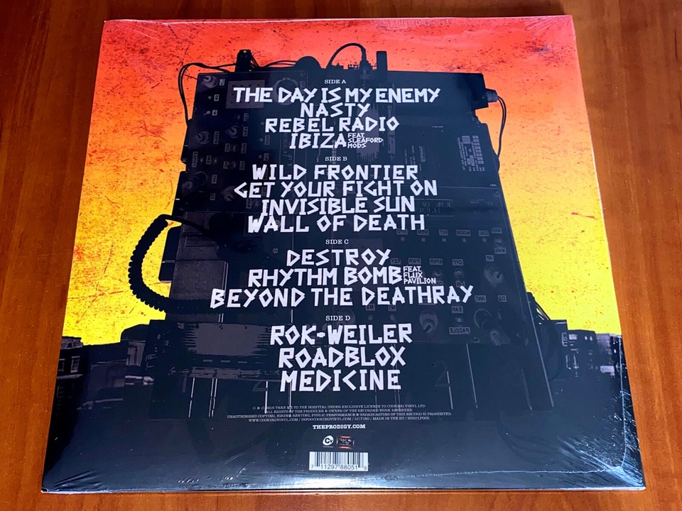 THE PRODIGY THE DAY IS MY ENEMY 2x LP *EU* 2015 COOKING VINYL 1st ...