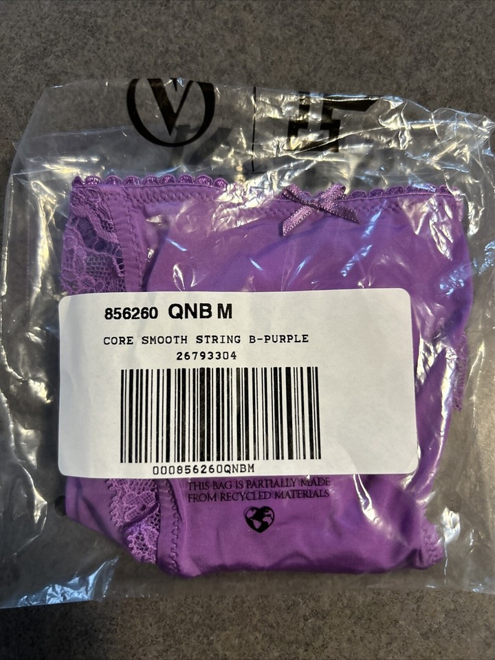 VICTORIA'S SECRET SMOOTH & LACE MINI STRING BIKINI PANTY SILKY Purple ...