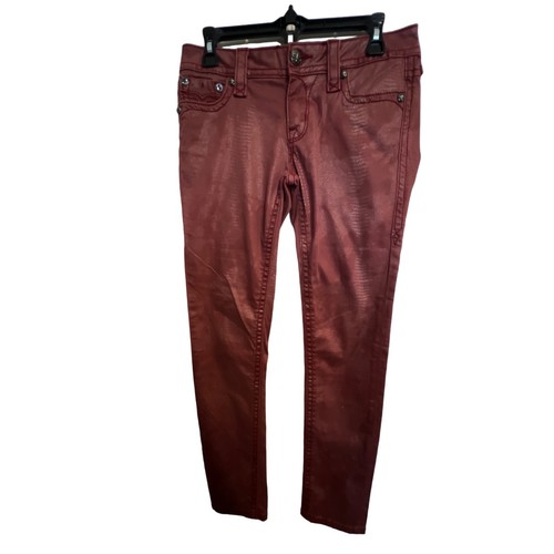 Rock Revival Womens Pants Red Skinny Python Snake Print Fleur De Lis 28 ...