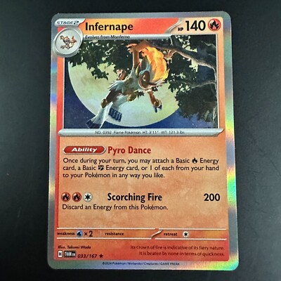 Infernape Twilight Masquerade Holo Rare Pokémon TCG 033/167 Scarlet ...