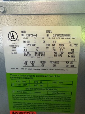 RUSSELL RIH075M44E-SWP 34 HP Outdoor Condensing Unit | eBay