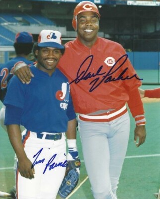 Autographed 8x10 TIM RAINES Montreal Expos & DAVE PARKER Reds photo w ...