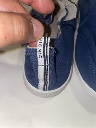 Vionic Beach Womens Malibu Navy Canvas Flats Shoes 9.5 Medium ...