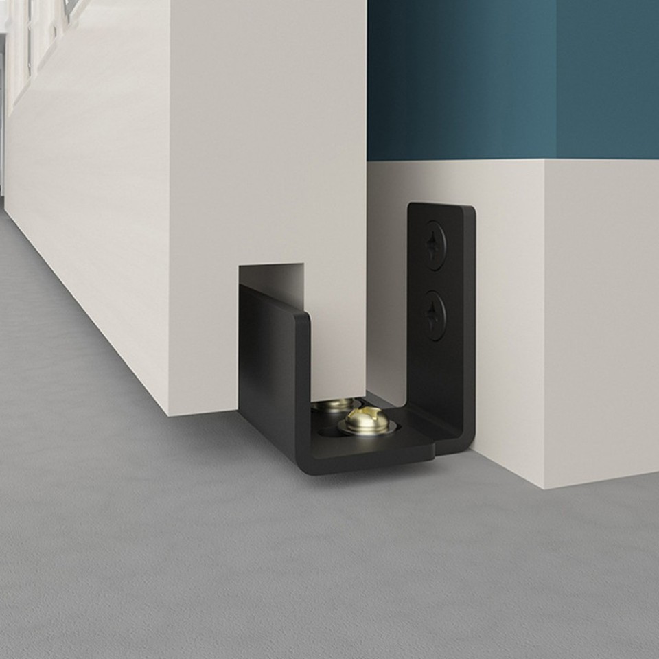 Wall Guide Groove Stopper Interior Barn Door Floor Mount Sliding Bottom ...