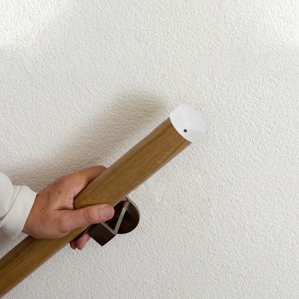 2 Pcs Stainless Steel Handrail Cover Tube End Cap Extension Ladder Caps ...