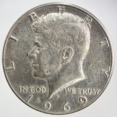 1969-D US USA Kennedy Half Dollar Silver Coin | Fine Collectable Grade ...