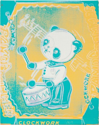 ANDY WARHOL Pop Art Poster or Rolled Canvas Print "Clockwork Panda Drummer" | eBay