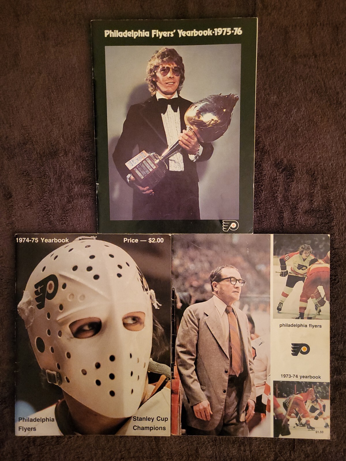 3-1970's Philadelphia Flyers Yearbooks and Don Saleski's Autograph and ...