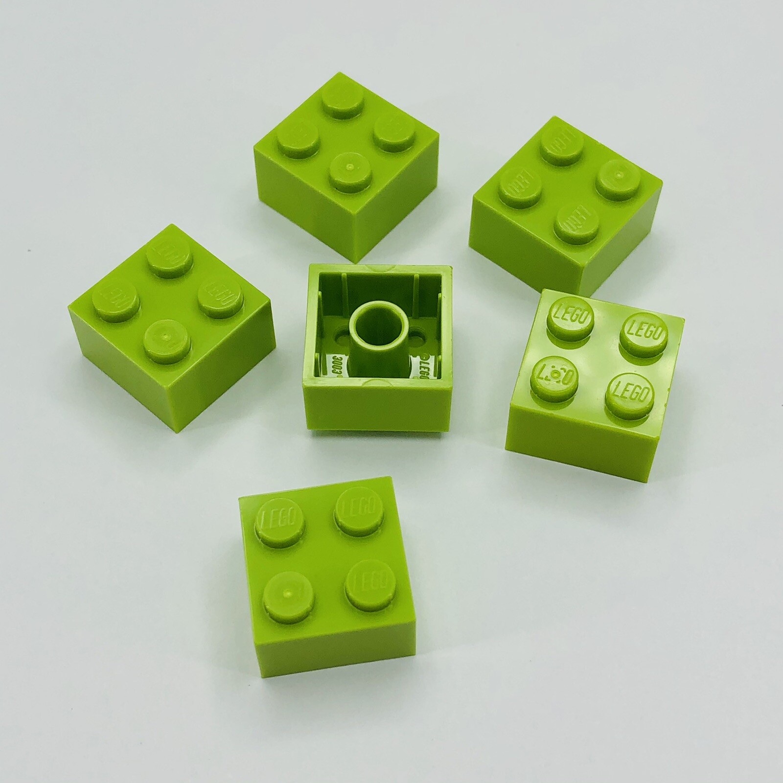 3003 LEGO Parts Brick 2x2 LIME (6) | eBay
