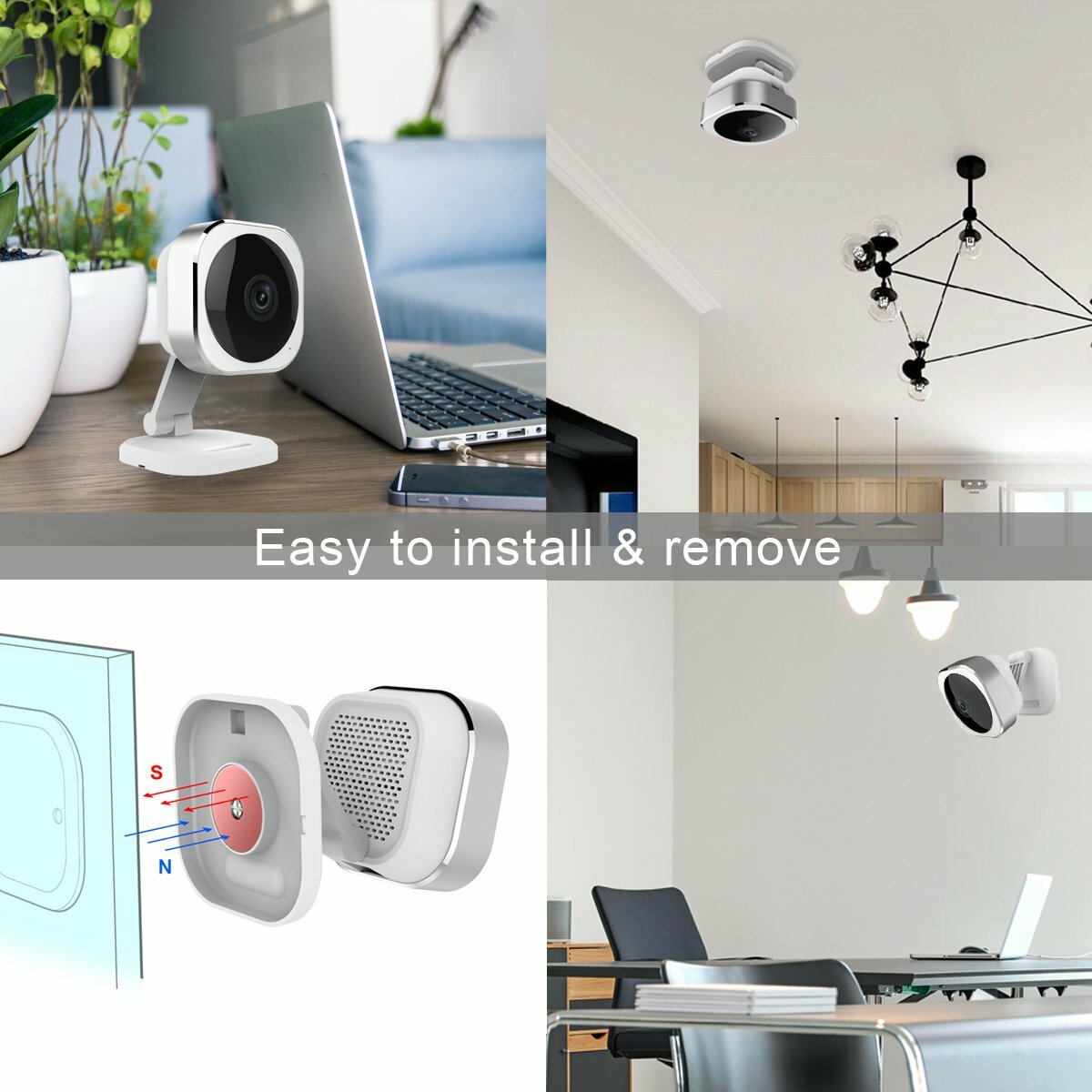 JCO 1080P HD Panoramic Indoor Camera, Wireless Wifi IP Security ...