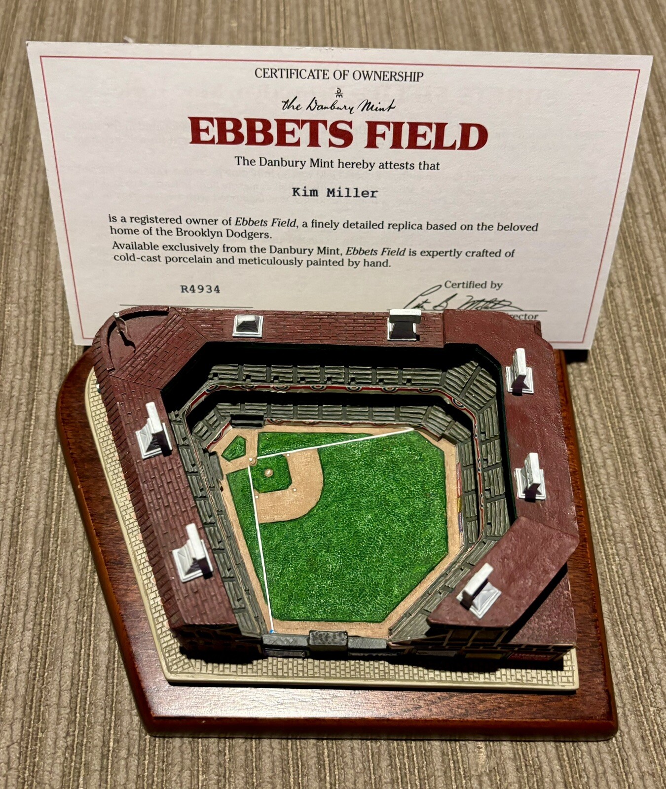 Danbury Mint Ebbets Field Brooklyn Dodgers Replica Rare! | eBay