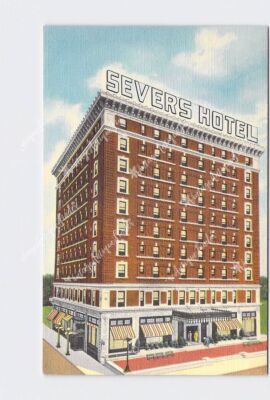 PPC Postcard OK Oklahoma Muskogee Hotel Severs Advertising Info Card ...