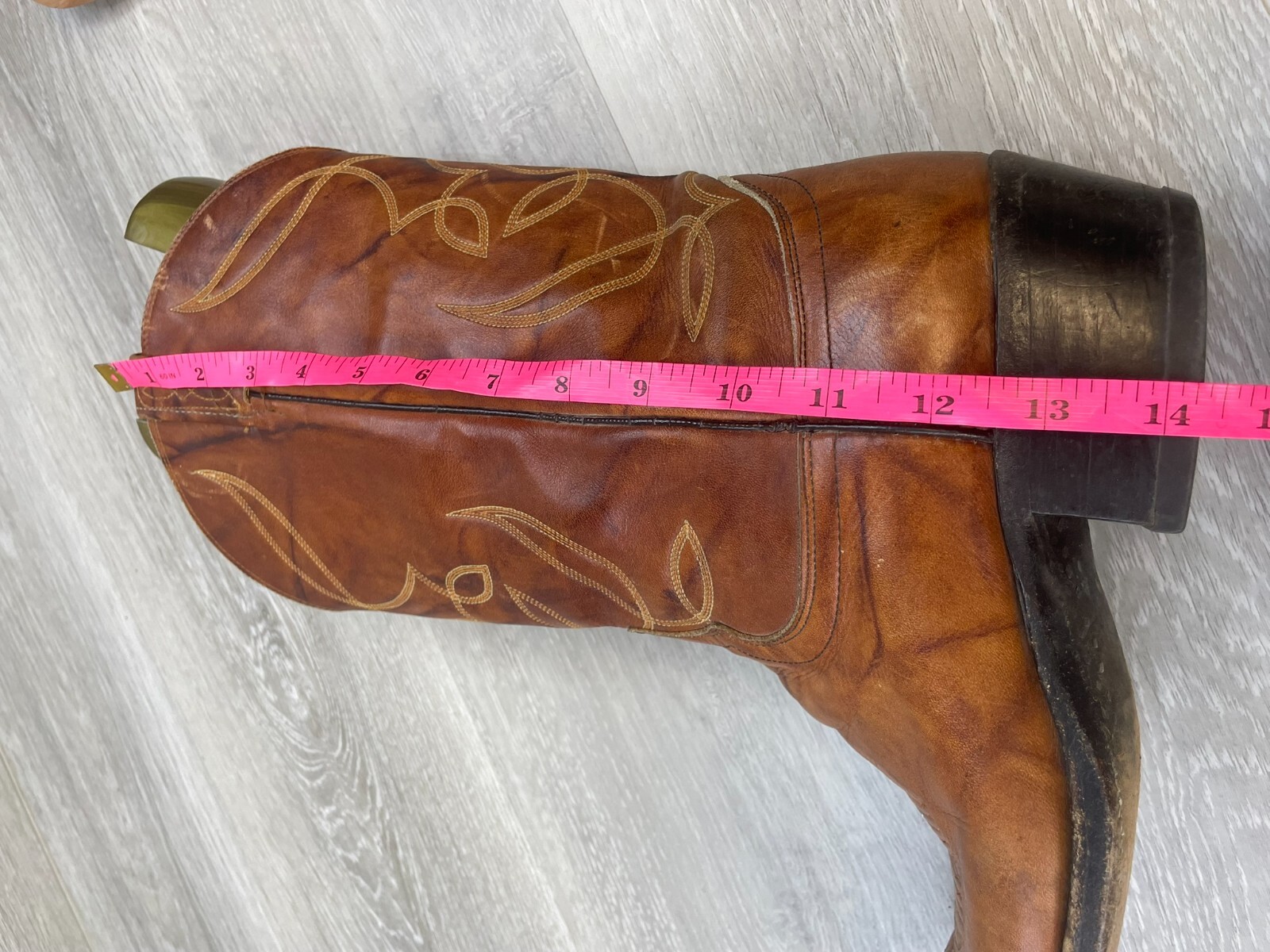 Vintage Dan Post Men's Cowboy Boots Brown Leather 11 Western Pointed Toe Riding | eBay