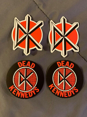 Lot of 4 DEAD KENNEDYS 2 1/2" x 2 1/2" Band Logo Stickers FAST! FREE ...