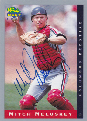 MITCH MELUSKEY COLUMBUS REDSTIXX SIGNED 1993 CARD HOUSTON ASTROS ...